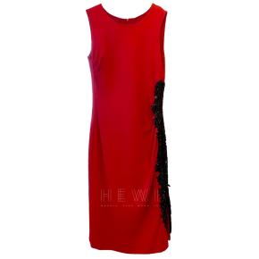 Escada red dress with black bead and sequin detail | XS | Hardly Ever ...