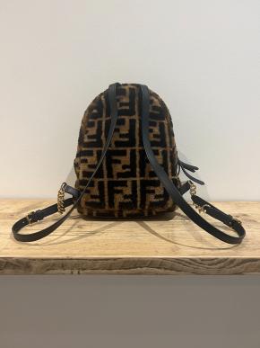 Fendi FF Shearling Mini Backpack | Hardly Ever Worn It
