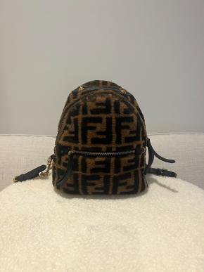 Fendi FF Shearling Mini Backpack | Hardly Ever Worn It