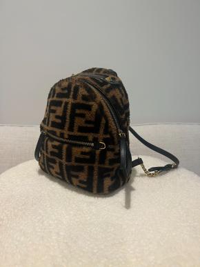 Fendi FF Shearling Mini Backpack | Hardly Ever Worn It