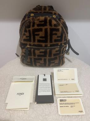 Fendi FF Shearling Mini Backpack | Hardly Ever Worn It