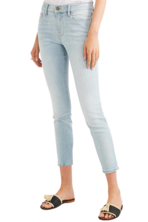 Frame Light Wash Le skinny Je Jeanne Crop Jeans | 26/66 | Hardly Ever ...