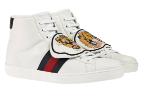 Gucci Tiger Patch Ace High Tops | 38 | Hardly Ever Worn It