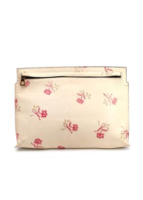 Loewe T Pouch Leather Clutch in Cream Floral | One Size | Hardly Ever ...