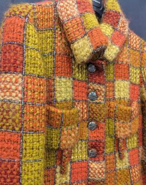 Chanel Yellow and Orange Tweed Longline Coat | Hardly Ever Worn It