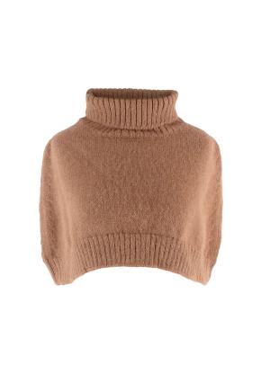 Purdey Camel Turtle Neck Alpaca Knit Shrug | One Size | Hardly Ever Worn It