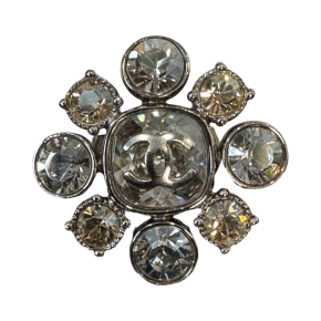 Chanel Floral Crystal CC Logo Ring | One Size | Hardly Ever Worn It