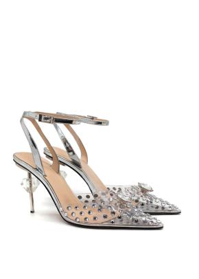 Mach & Mach Perspex Crystal-Embellished Stiletto Pumps | 36 | Hardly ...