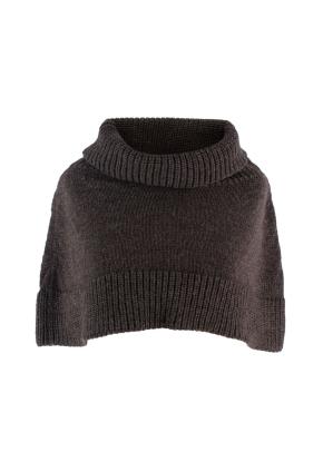 Purdey Brown Turtle Neck Alpaca Knit Shrug | One Size | Hardly Ever Worn It