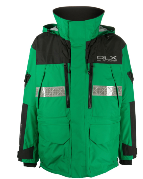 RLX Green Ralph Lauren Water-Repellent Logo Hooded Jacket | L | Hardly ...