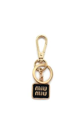 Miu Miu Gold Tone Logo Keyring | One Size | Hardly Ever Worn It