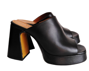 Souliers Martinez Black Leather Aba Mules | 39 | Hardly Ever Worn It