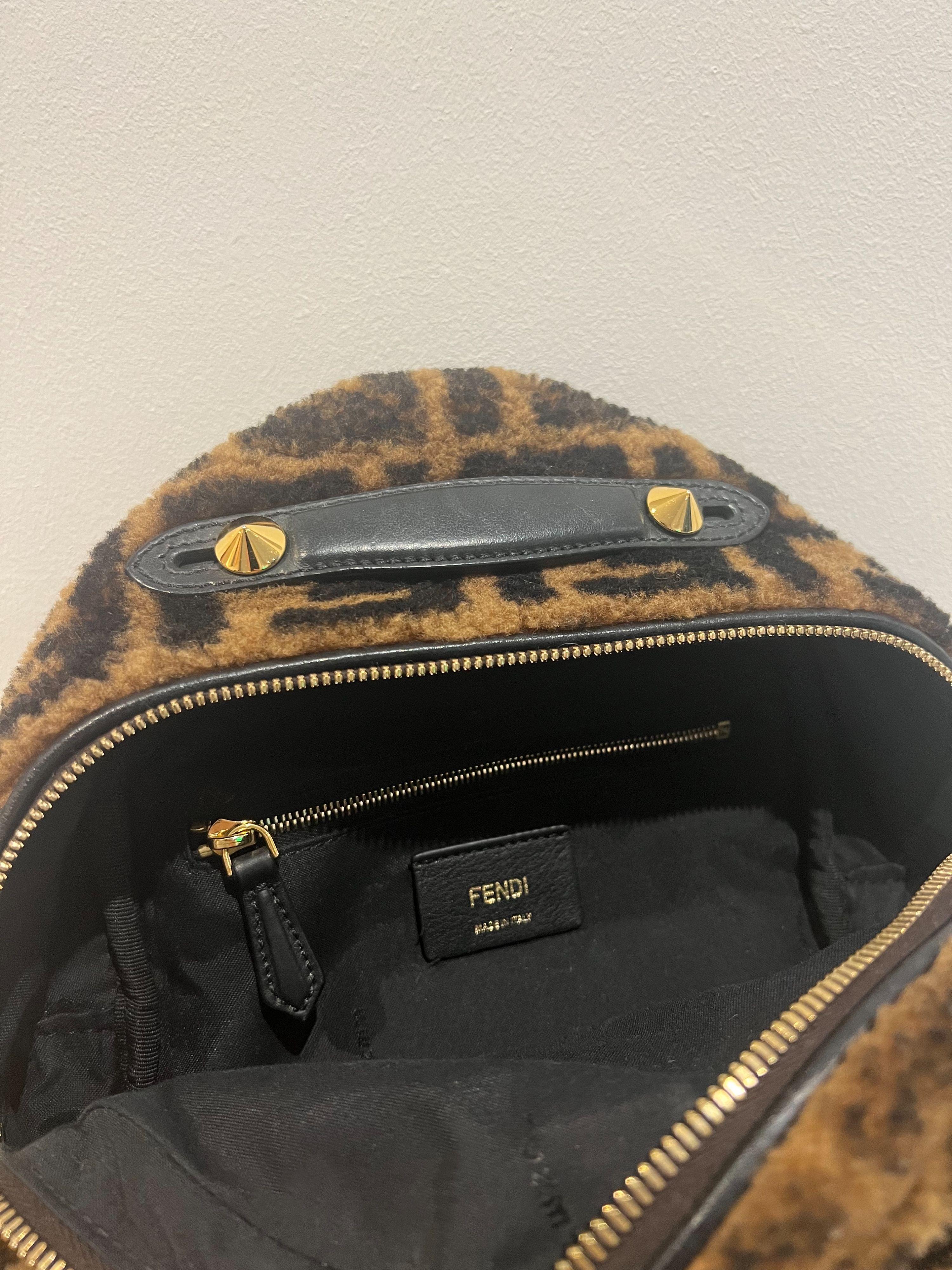 Fendi FF Shearling Mini Backpack | Hardly Ever Worn It