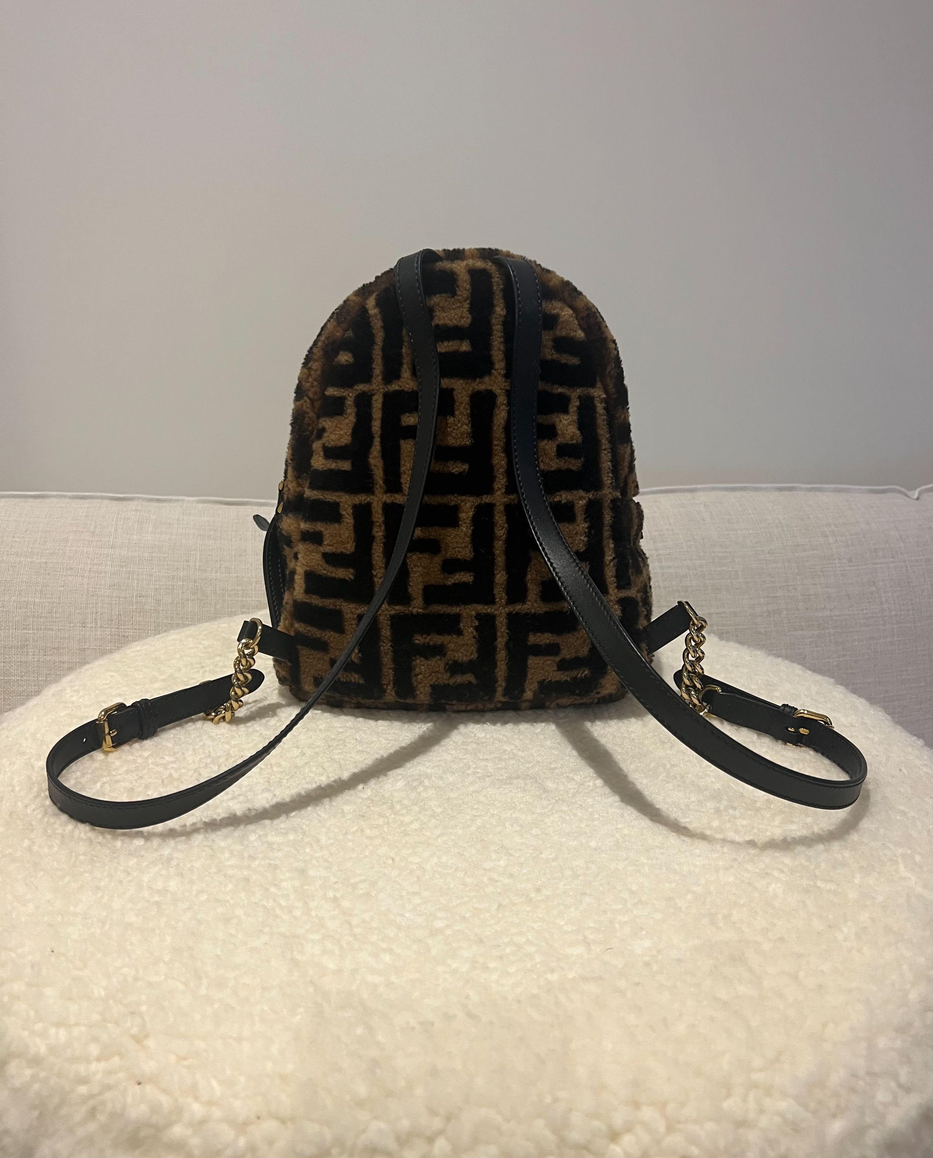 Fendi FF Shearling Mini Backpack | Hardly Ever Worn It