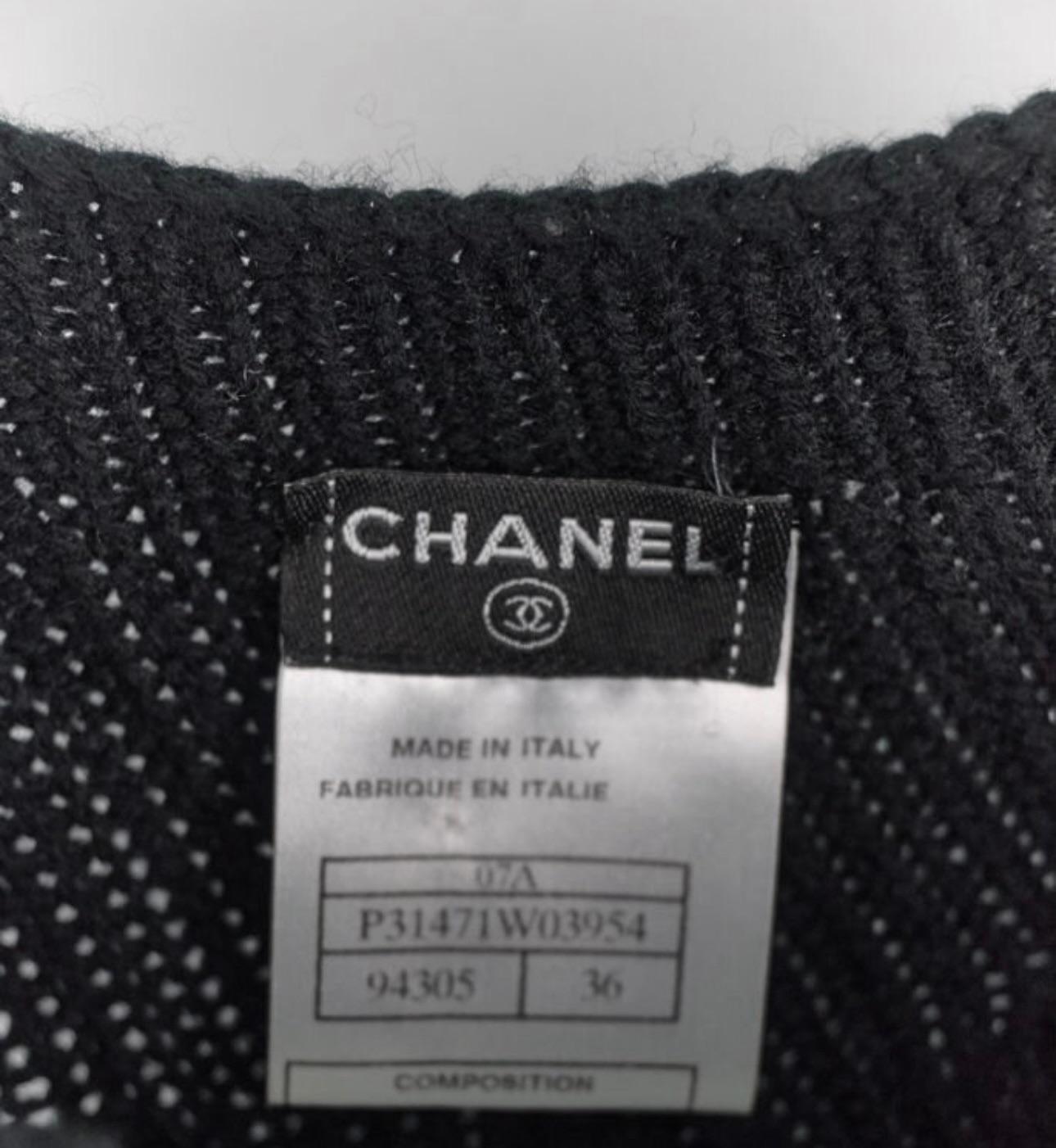 Chanel Black Cashmere Sequin Embellished Top | S | Hardly Ever Worn It