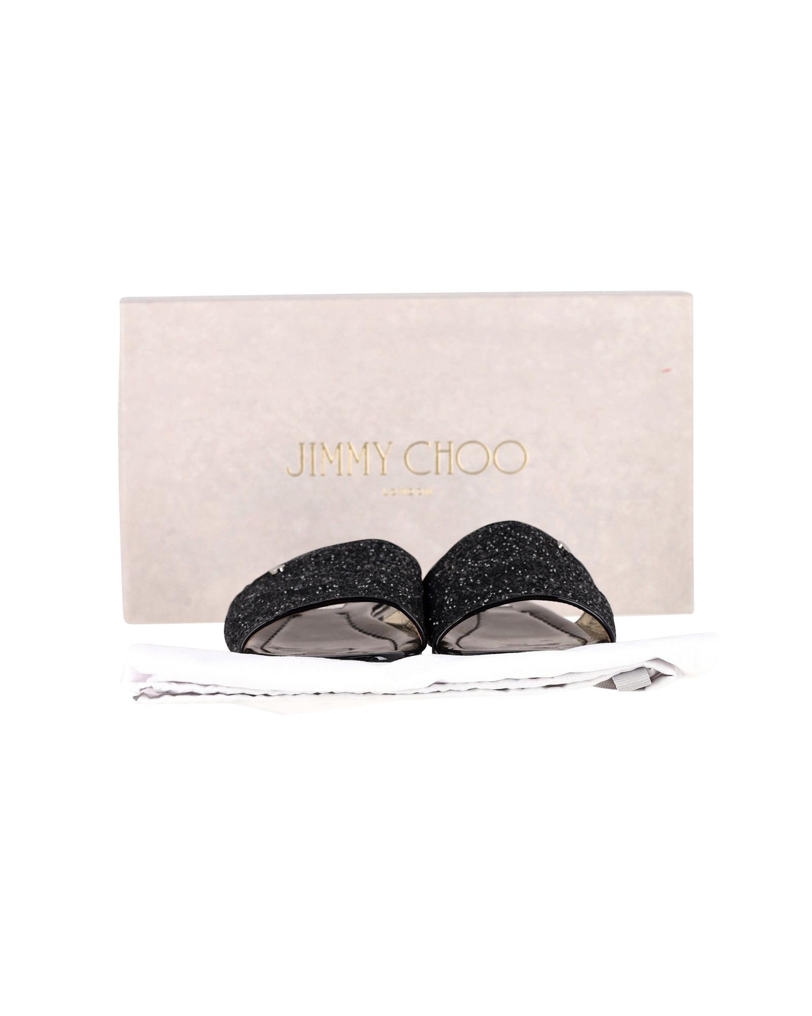 Jimmy Choo Black Leather Nanda Sandals | Hardly Ever Worn It