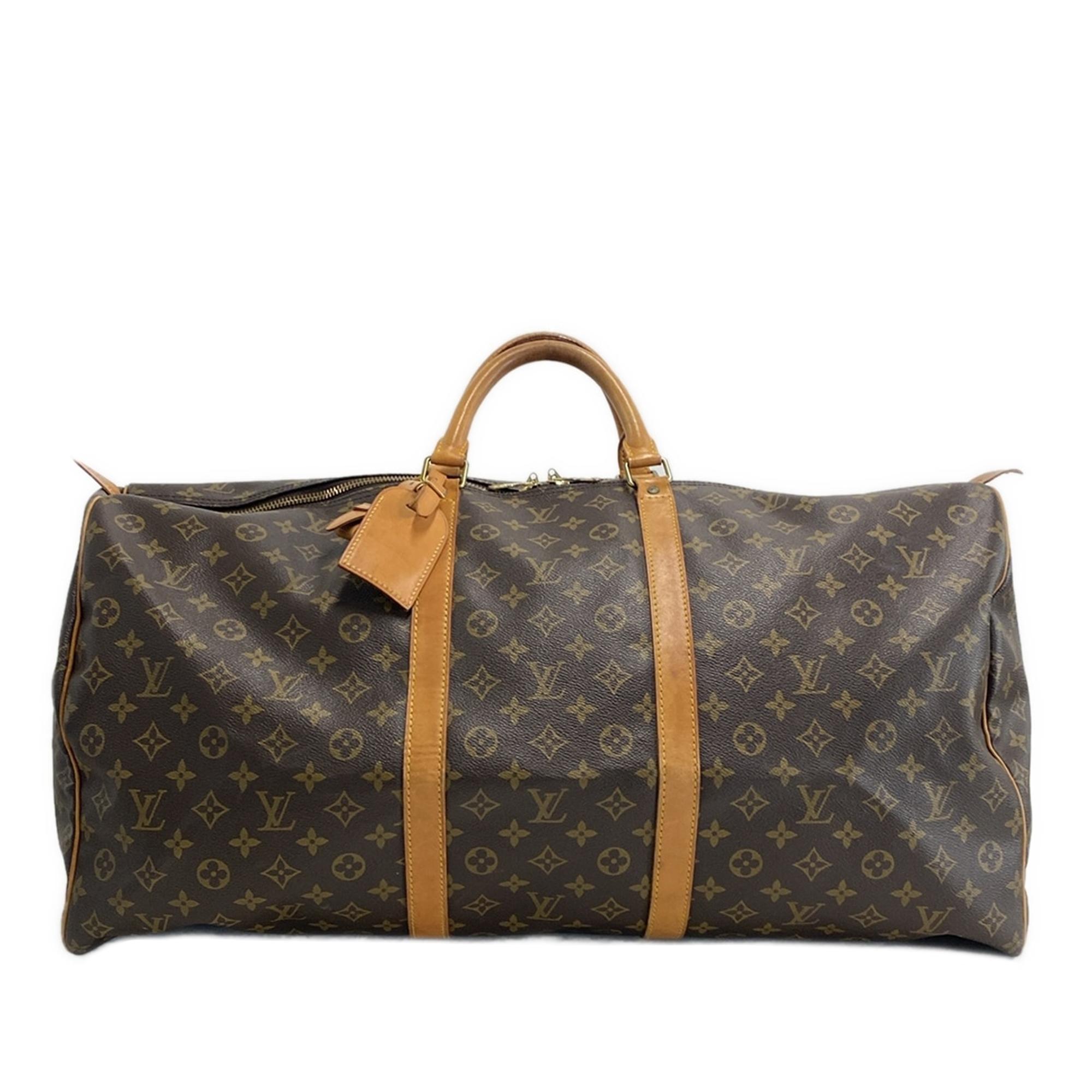 Louis Vuitton Brown Coated Canvas Monogram Keepall 60 | One Size | Hardly Ever Worn It