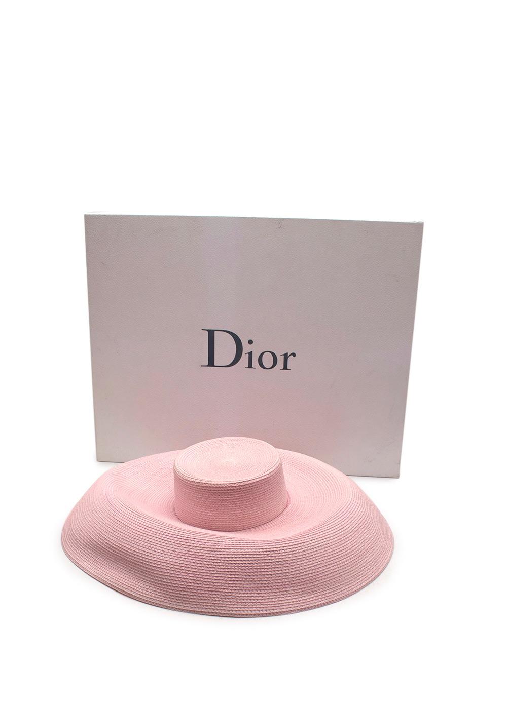 Dior Blush Pink Cartwheel Hat | One Size | Hardly Ever Worn It