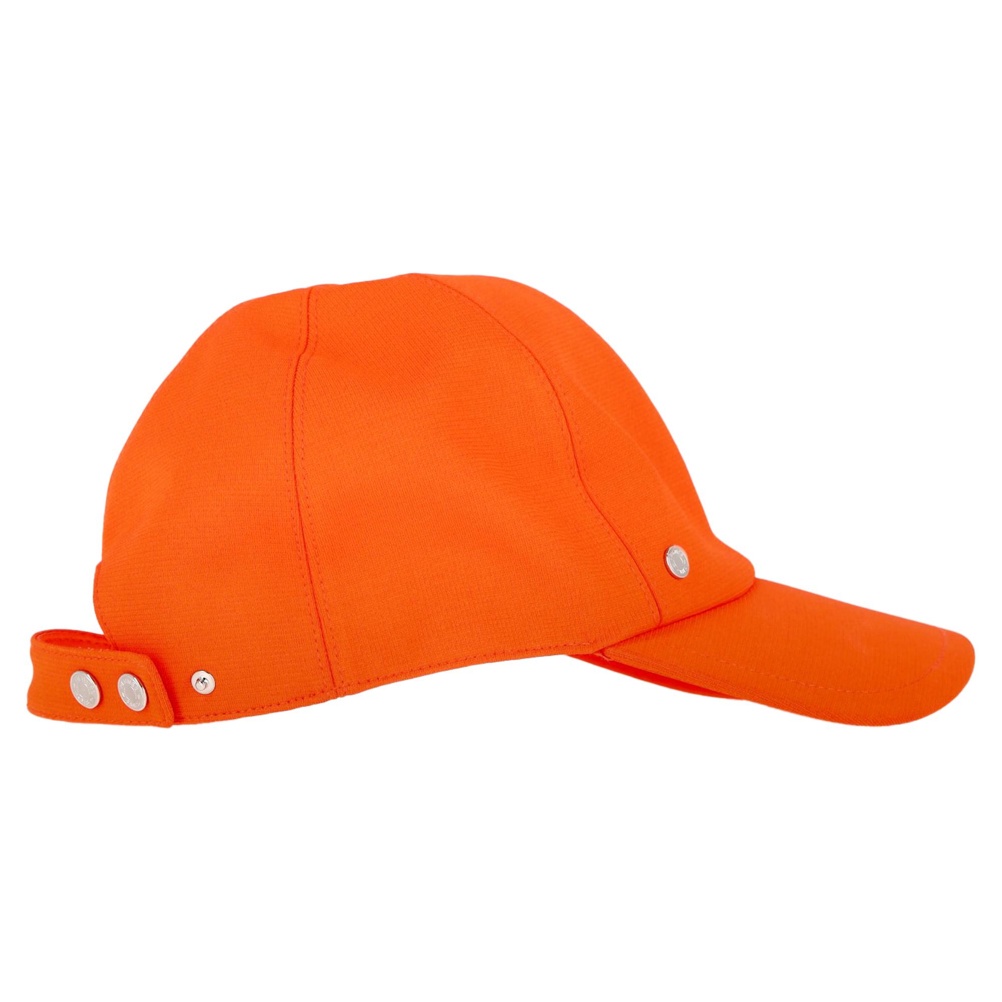 Hermes Hermès Orange Serena Adjustable Baseball Hat | One Size | Hardly ...