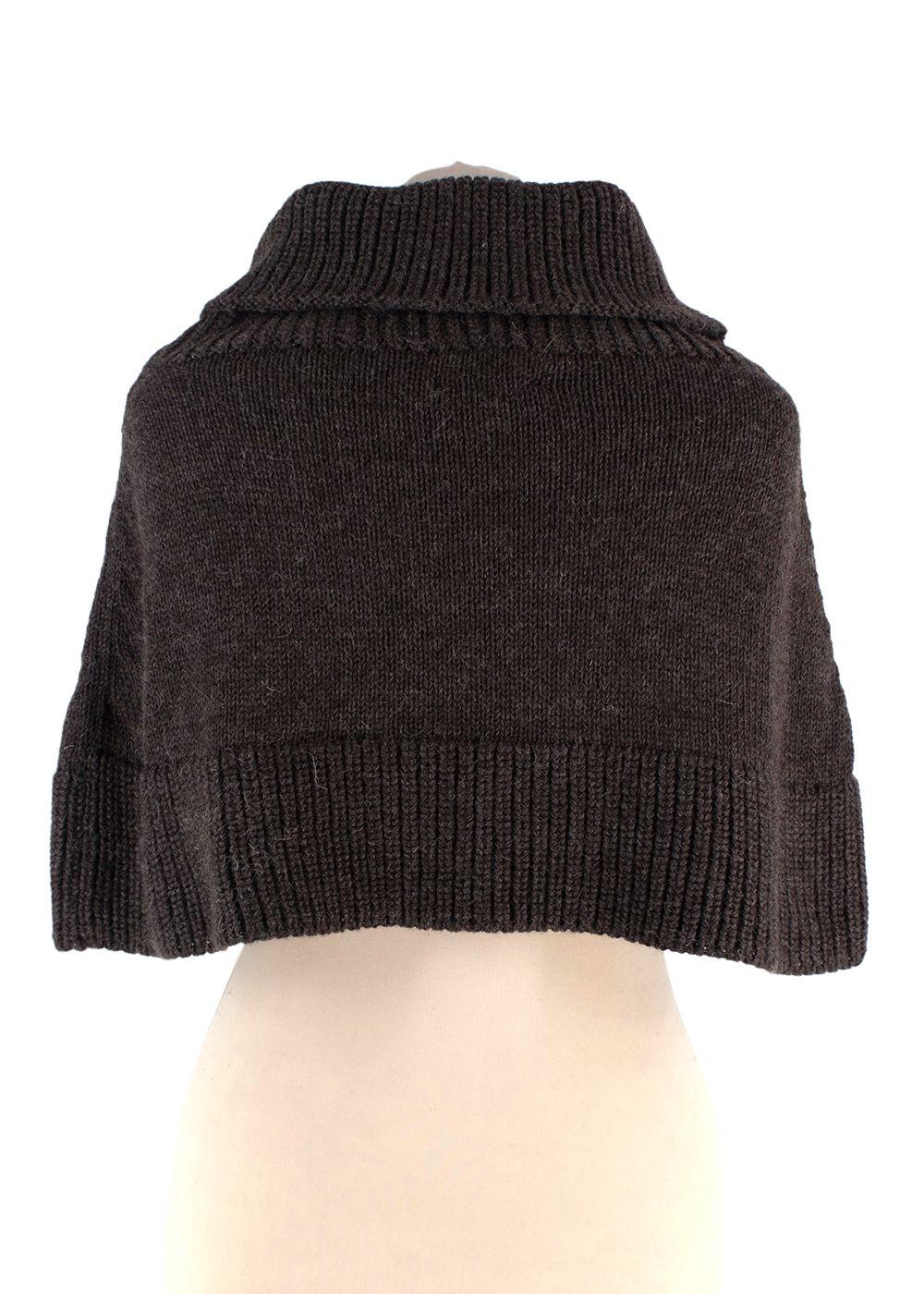 Purdey Brown Turtle Neck Alpaca Knit Shrug | One Size | Hardly Ever Worn It