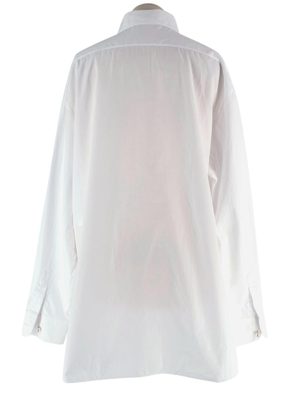 Chanel White Shirt with Faux Pearl Button Detail | L | Hardly Ever Worn It