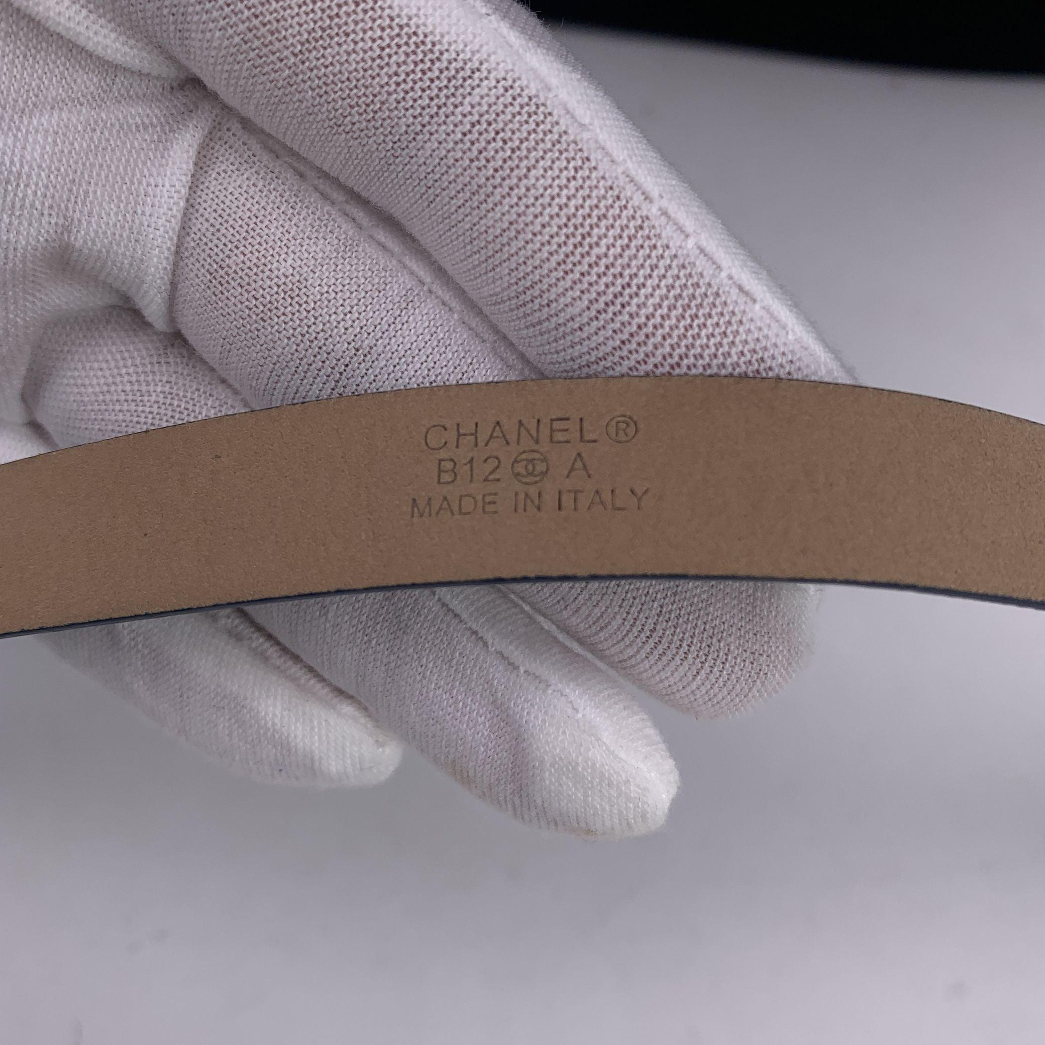 Chanel Navy Leather CC Belt | One Size | Hardly Ever Worn It