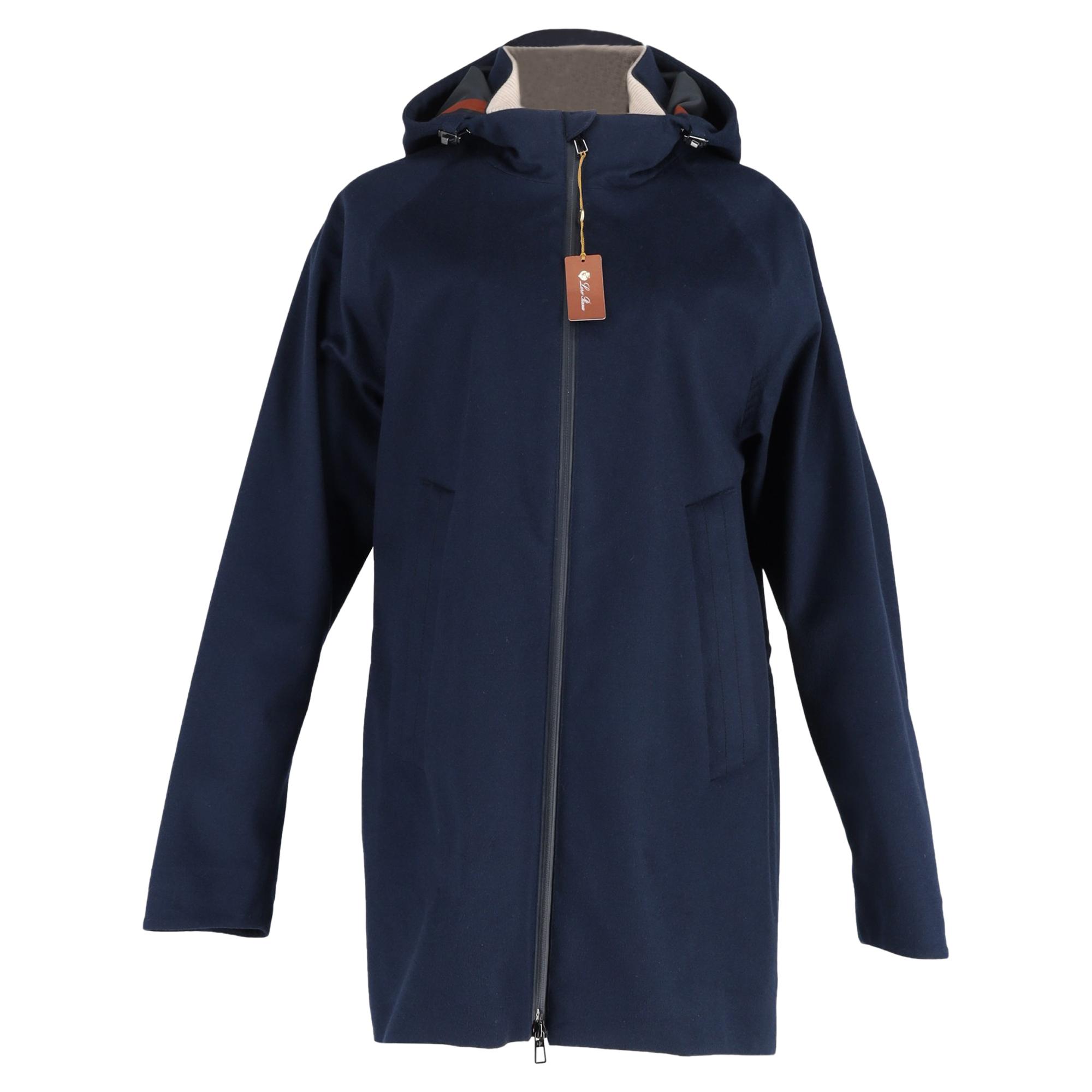 Loro Piana Navy Blue Parka Hooded Jacket | L | Hardly Ever Worn It