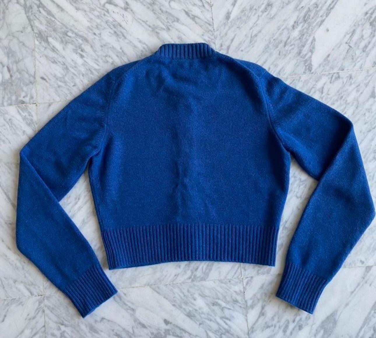 Chanel Blue Cashmere Cardigan | S | Hardly Ever Worn It