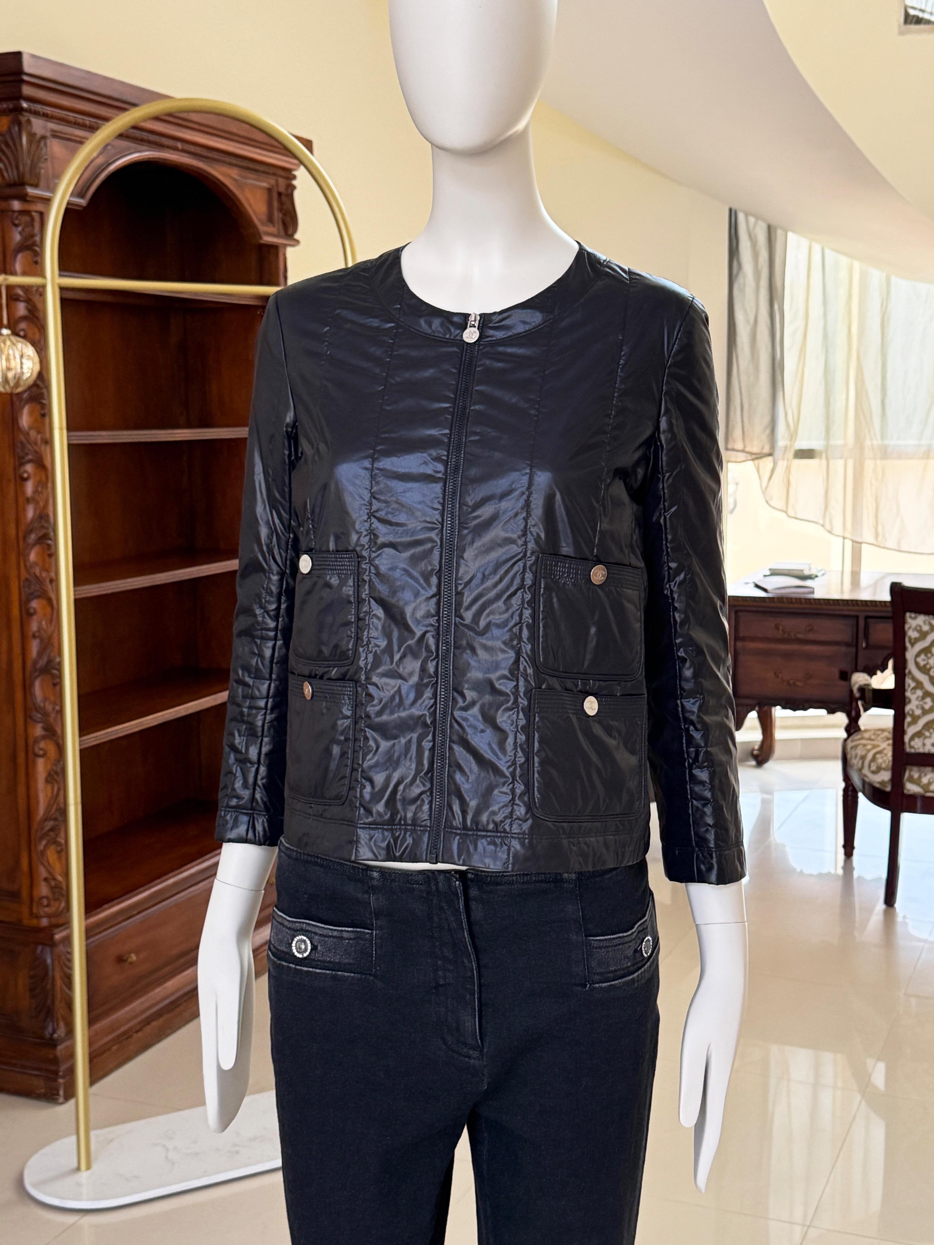 Chanel Black Multi-Pocket Puffer Jacket | S | Hardly Ever Worn It