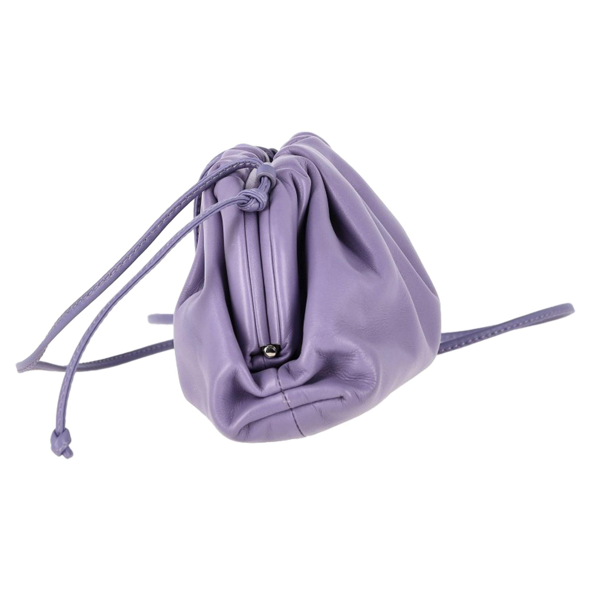 Bottega Veneta Lilac Lambskin Leather Mini Pouch | One Size | Hardly ...