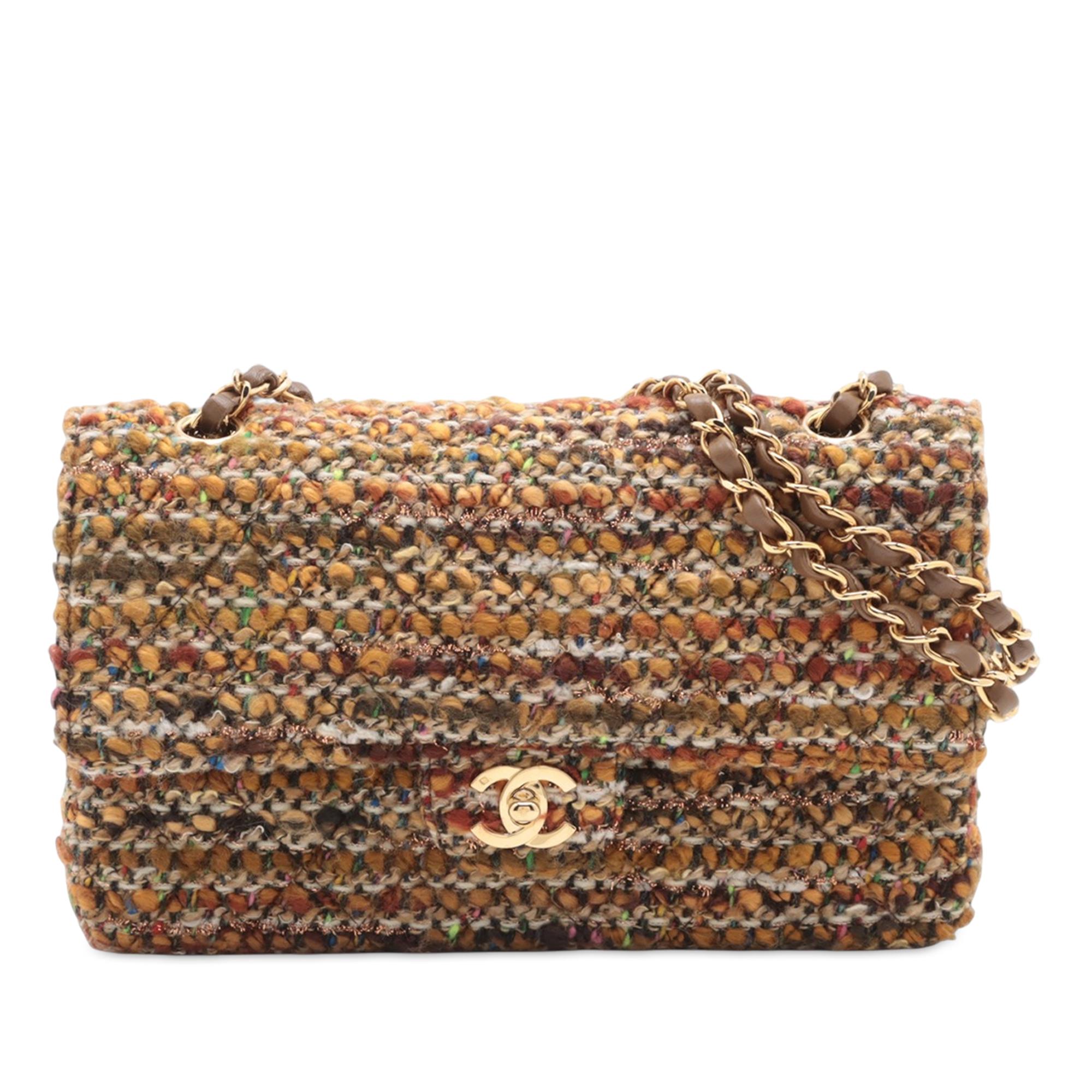Chanel Multi Medium Classic Tweed Double Flap | One Size | Hardly Ever ...