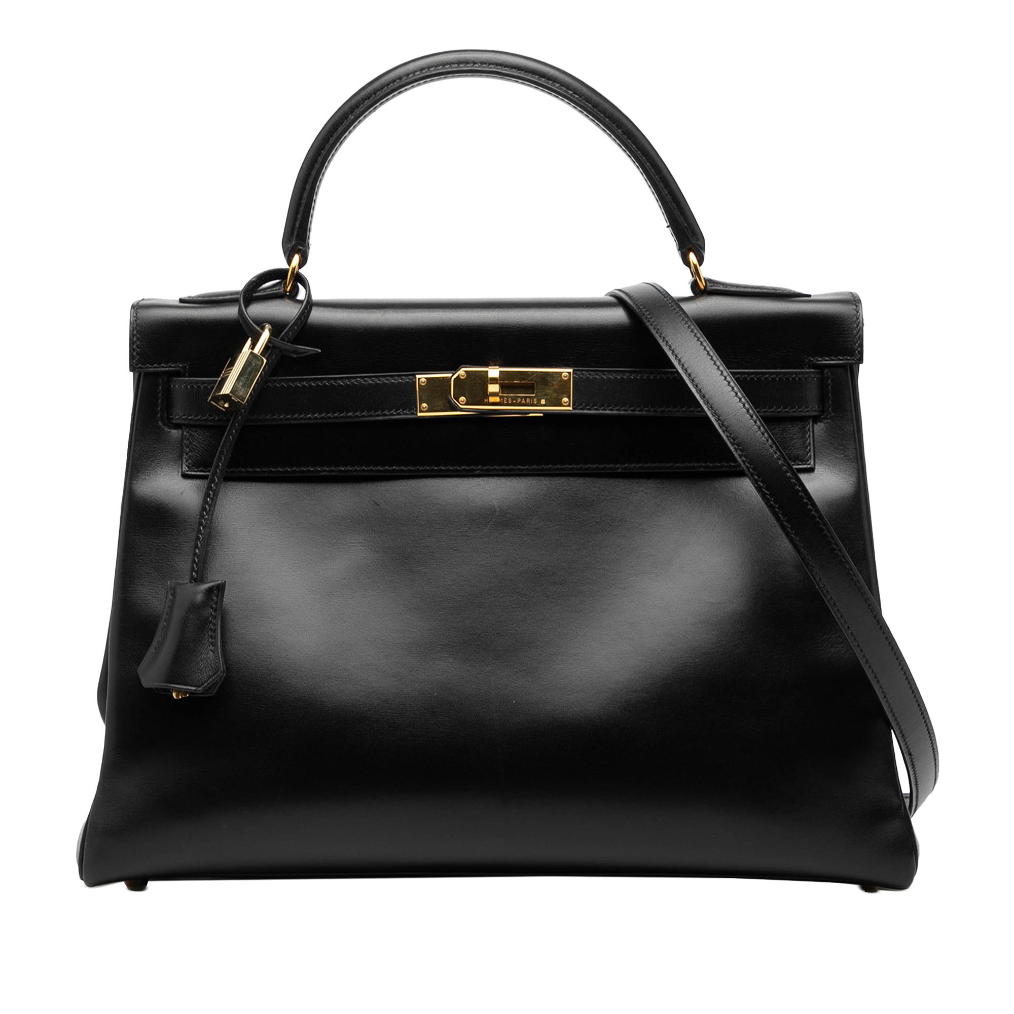 Hermes Black Box Calf Kelly Retourne 32 | One Size | Hardly Ever Worn It