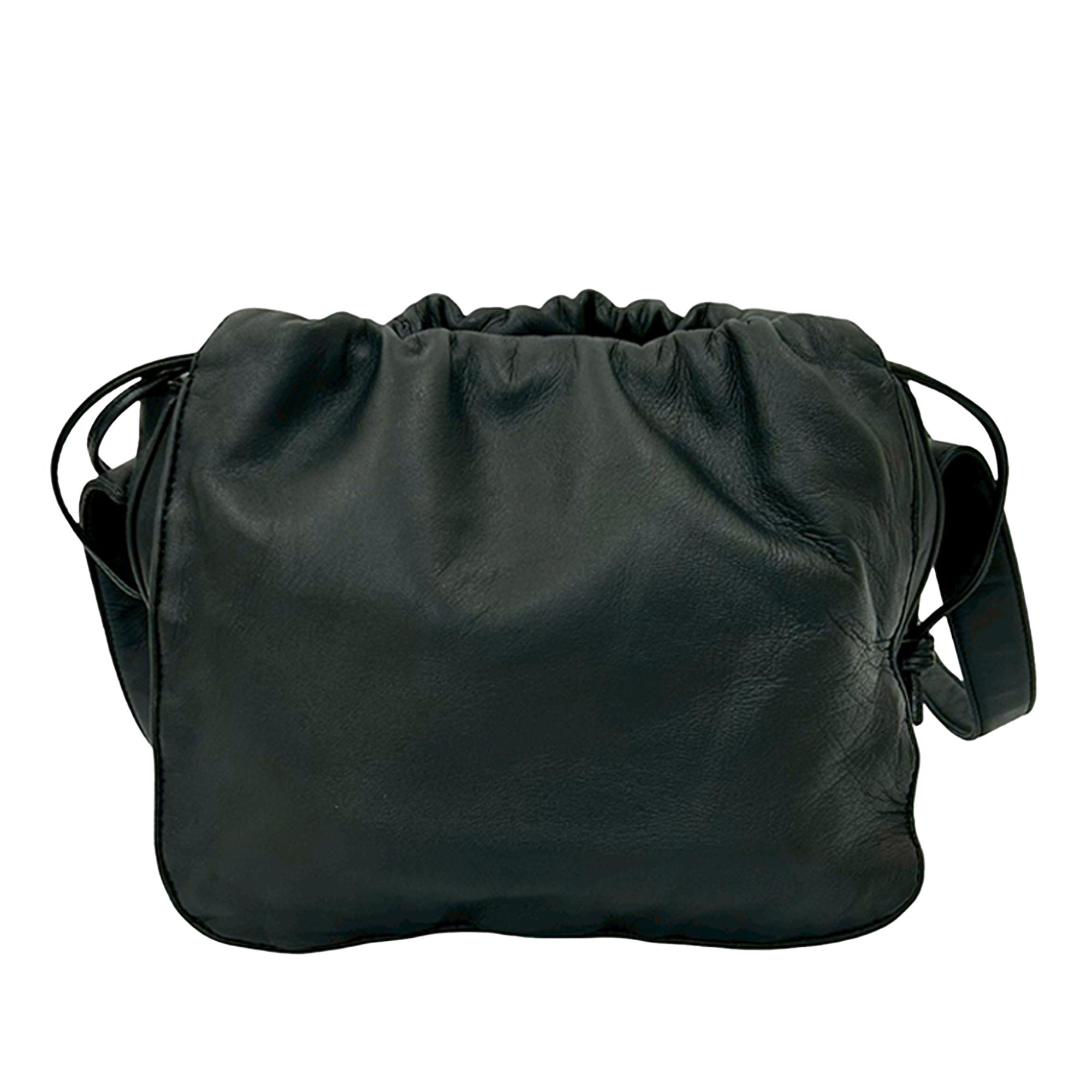 Loewe Black Nappa Anagram Drawstring Crossbody | One Size | Hardly Ever ...