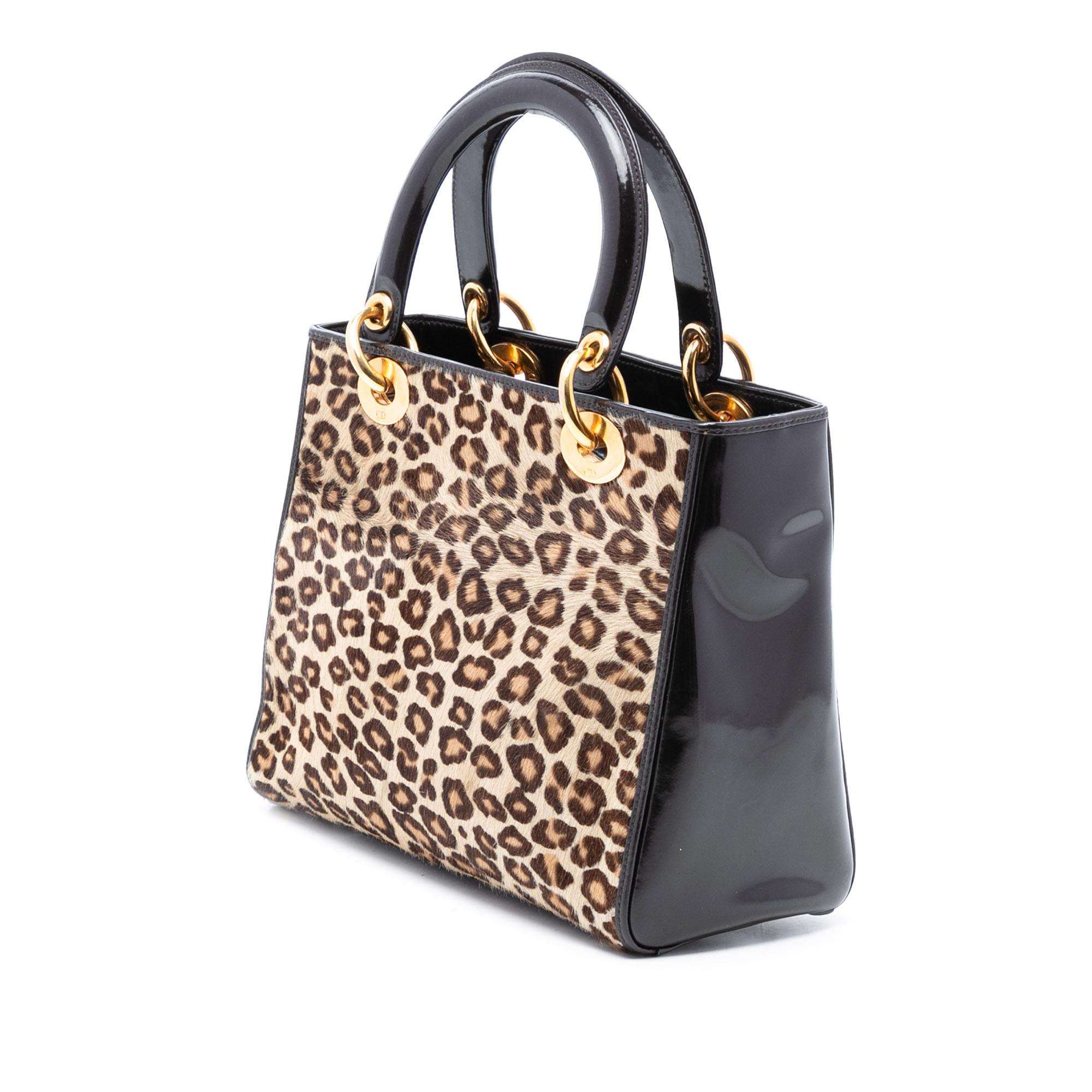 Dior Medium Pony Hair Leopard Print Lady Dior | One Size | Hardly Ever ...