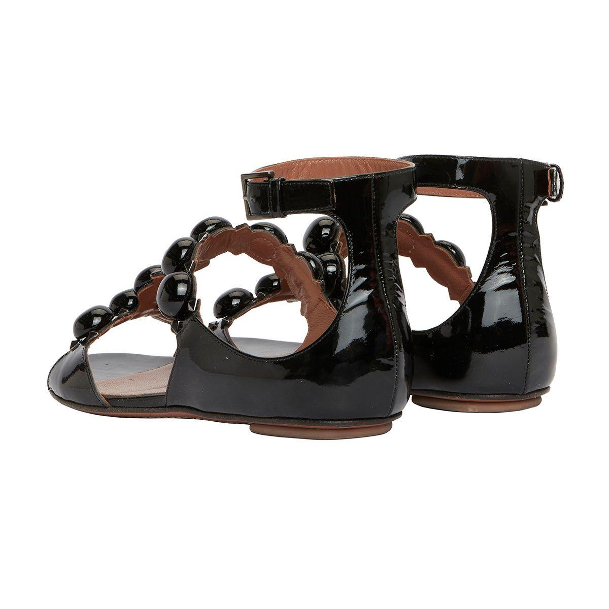 Alaia Black patent leather Bombe 75 sandals | Hardly Ever Worn It