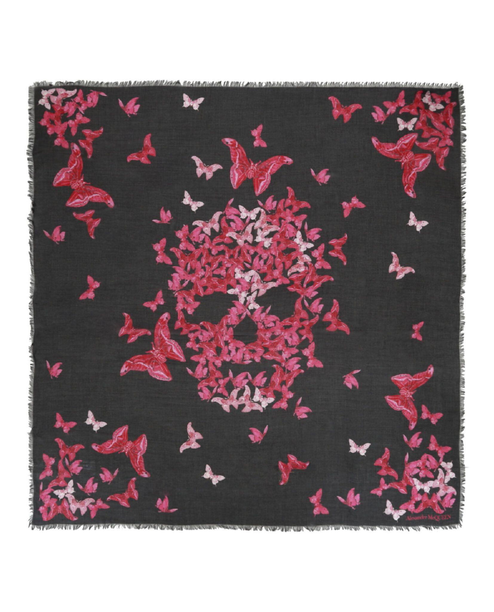 Alexander McQueen Butterflies Skull Scarf | Hardly Ever Worn It